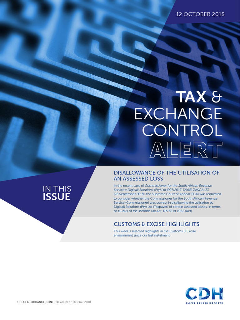 Tax and Exchange Control Alert | PDF
