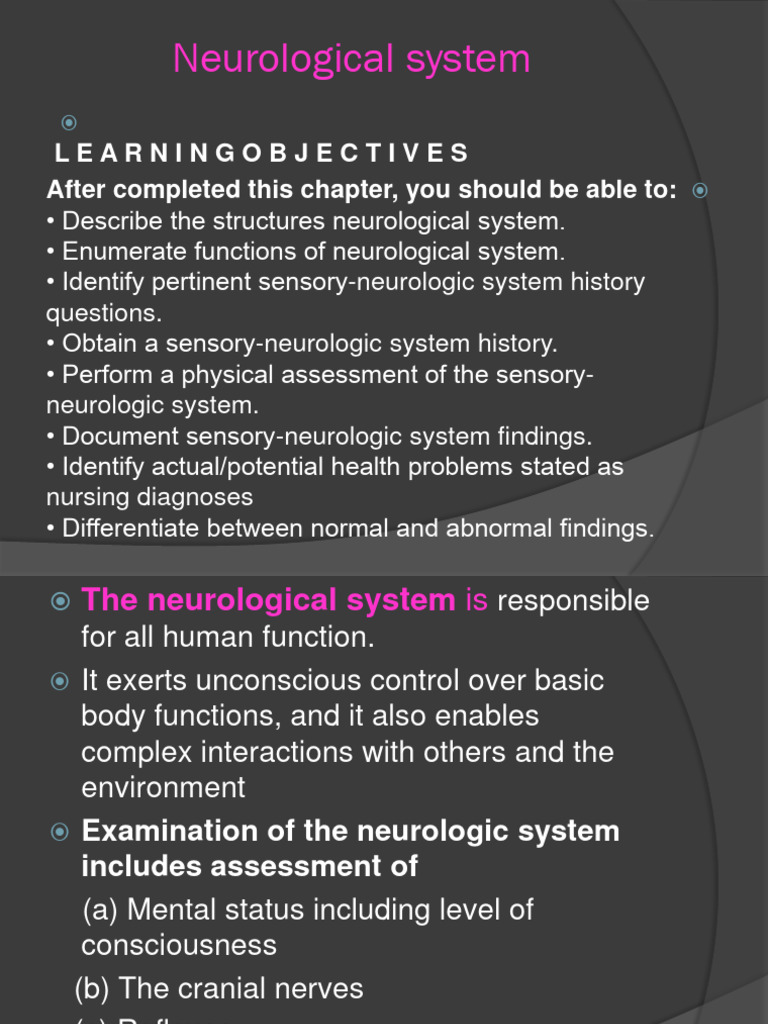 Nurologic Ass Faculty - 2023 1st Term-1 | PDF | Coma | Senses