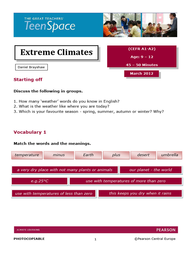 Extreme Climates Lesson 10 12 | PDF | Rain | Weather