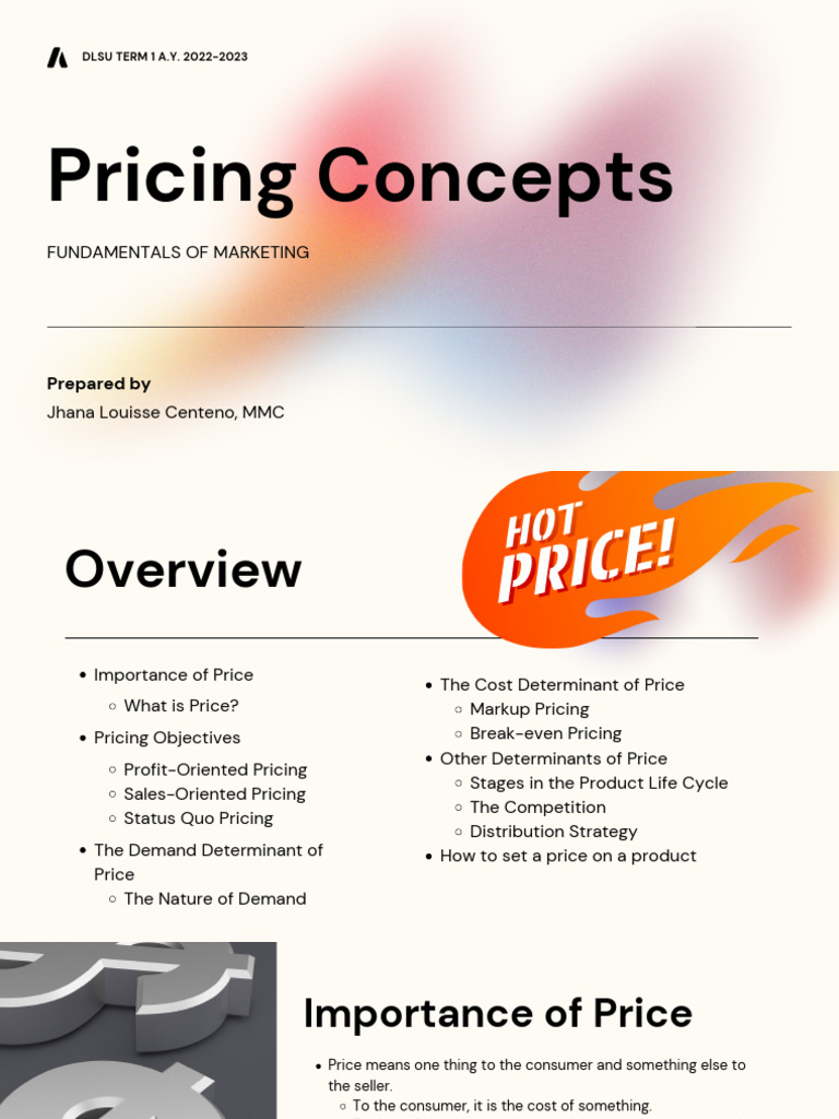 Pricing Concepts | PDF | Pricing | Discounts And Allowances