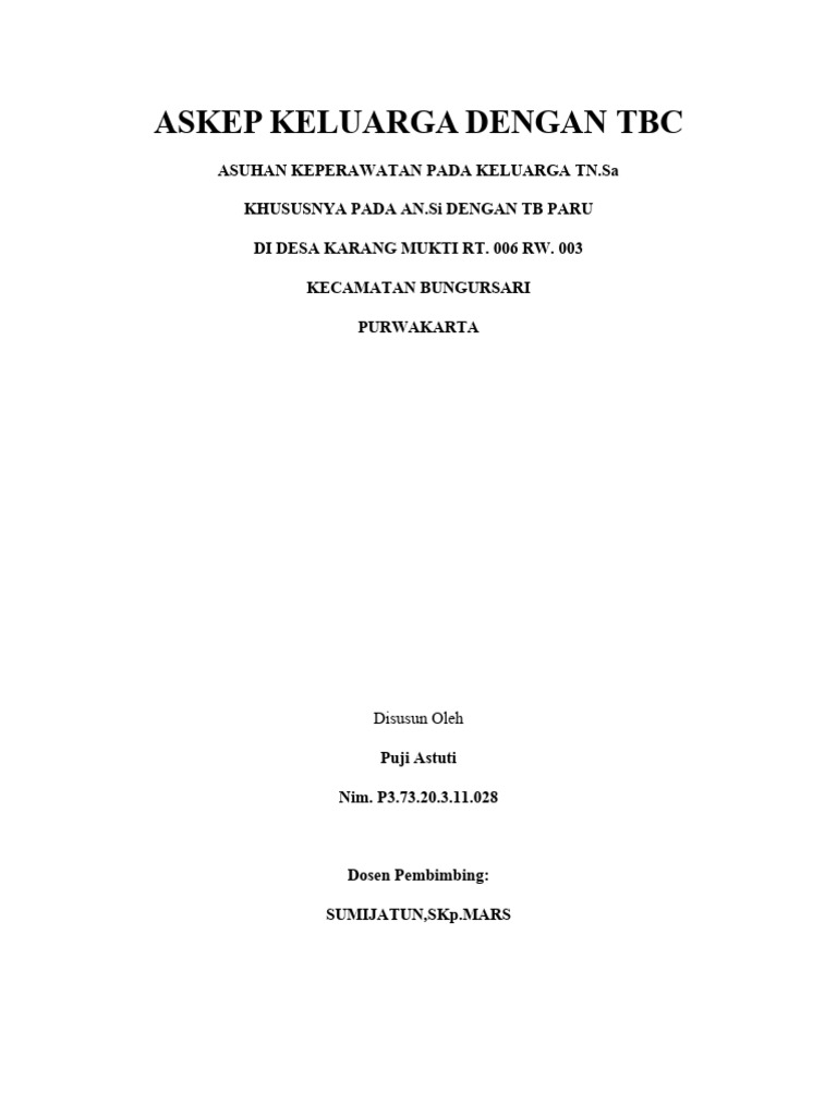 Contoh Askep Keluarga 1 | PDF