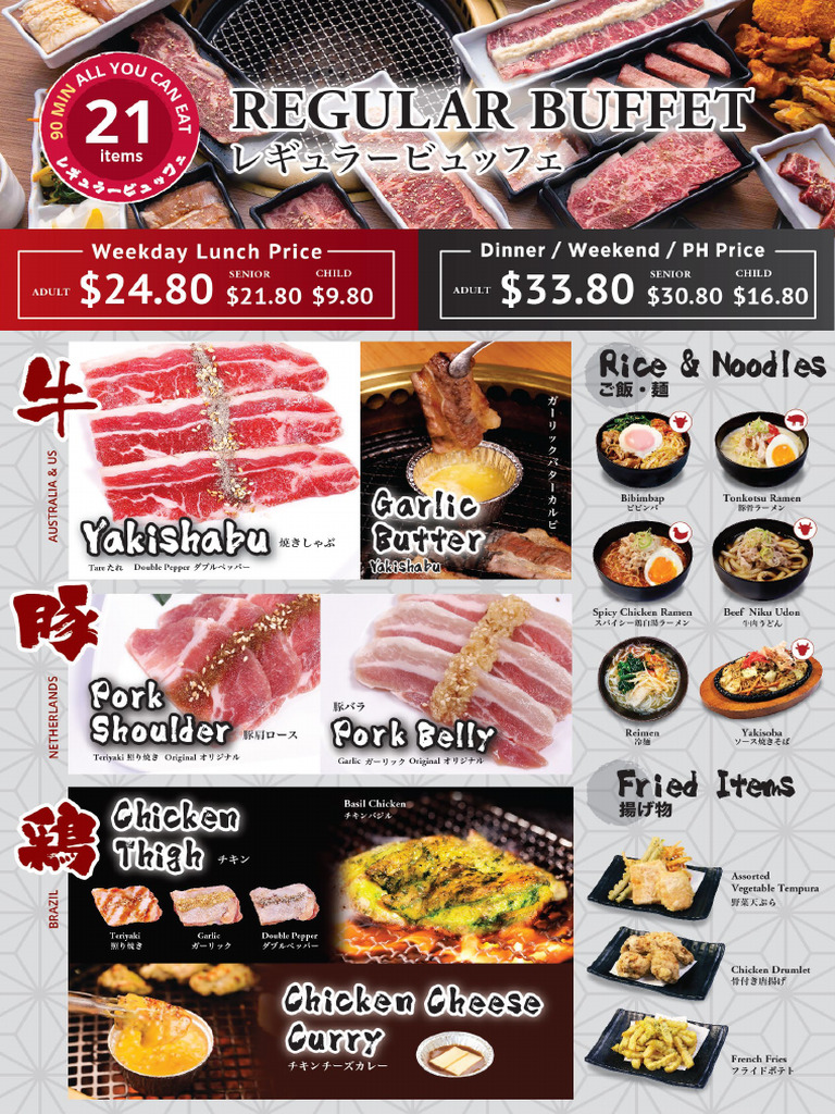 Kintan Menu v3 | PDF