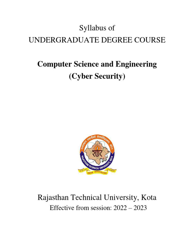 B.Tech Cyber Security Syllabus | PDF | Group (Mathematics) | Method (Computer Programming)