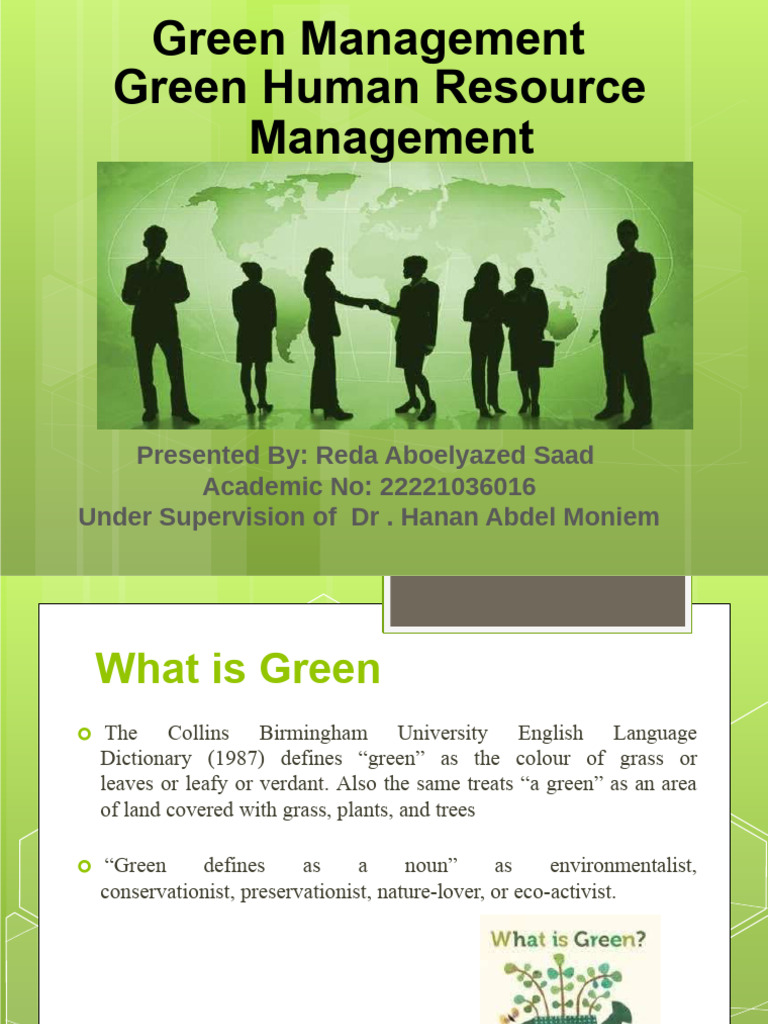 Green HR | PDF | Human Resource Management | Sustainable Business