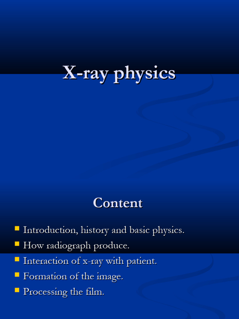 Lecture#8 & #9 | PDF | X Ray | Electromagnetic Radiation