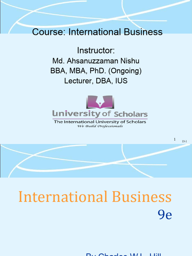 Chapter-13 & 14-IB-The Strategy & Organization of International ...