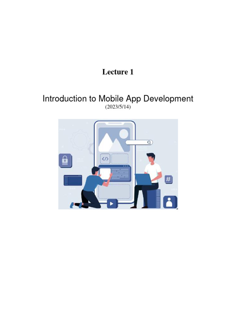 MA - 1 Introduction To Mobile App Development | PDF | Mobile App | Software Development