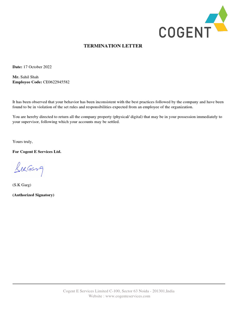 Cogent - Reliving Letter | PDF