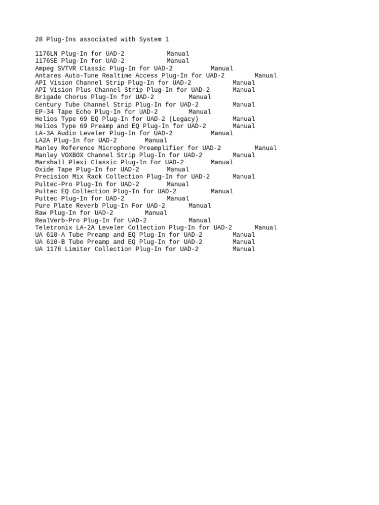 Uad Plugins Pdf