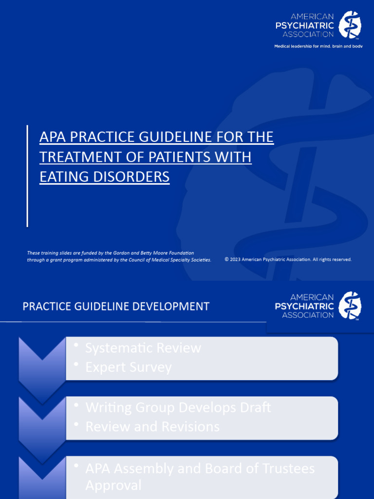 APA Eating Disorder Clinical Practice Guideline Training Slides | PDF ...