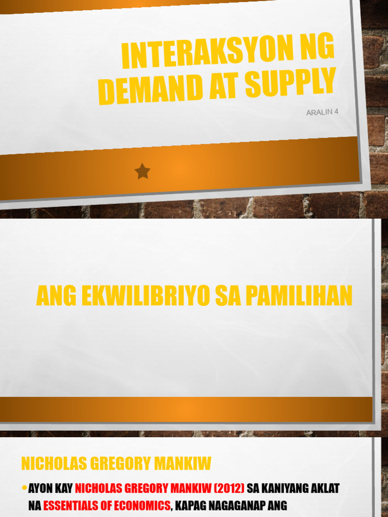Interaksyon NG Demand at Supply | PDF