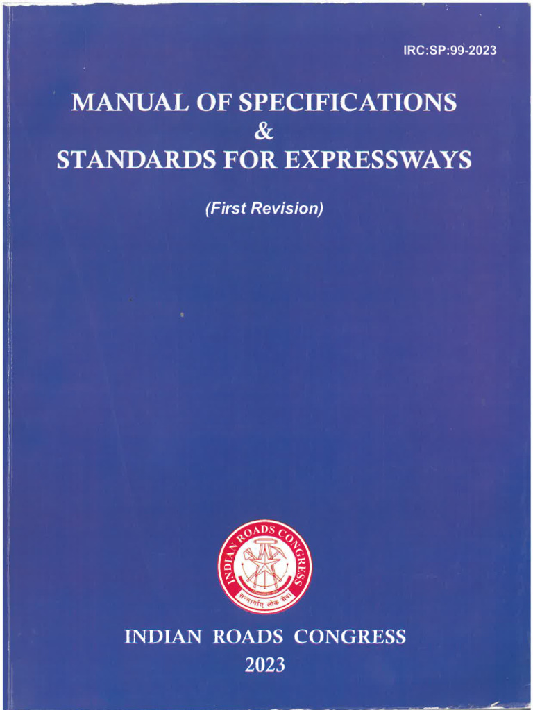IRC SP 99-2023 Manual of Specifications & Standards For Expressway ...