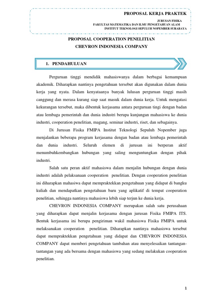 Proposal KP Chevron | PDF