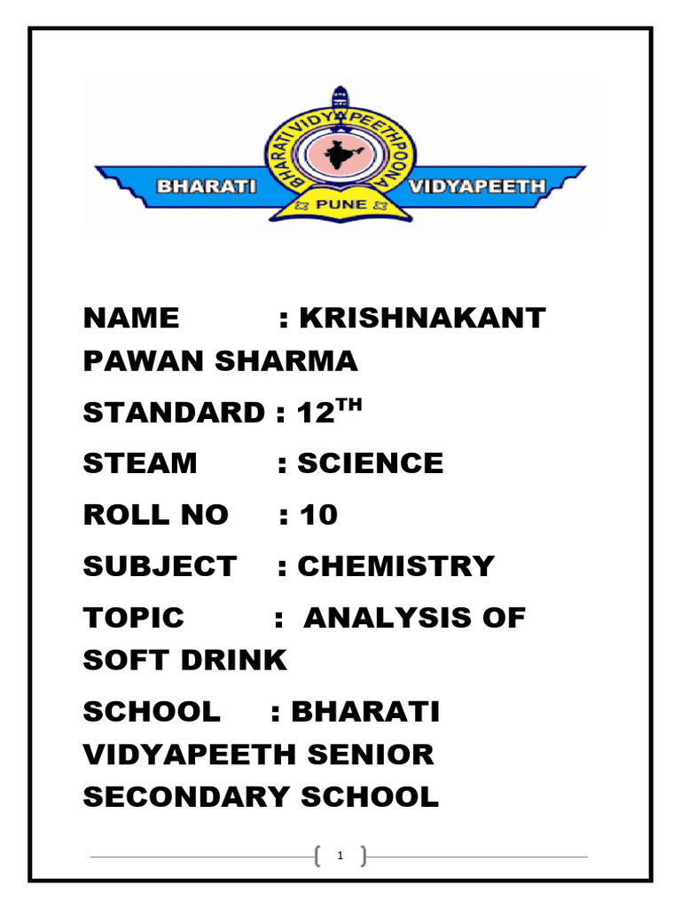 Analysis Of Soft Drink Pdf Carbohydrates Glucose