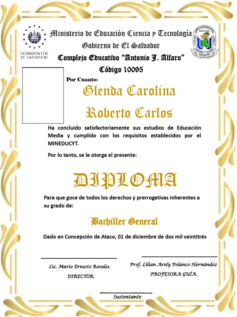 Diploma de Quinto Grado | PDF