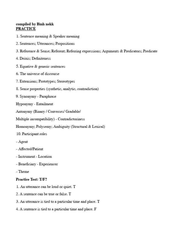 Practice | PDF | Word | Semantic Units