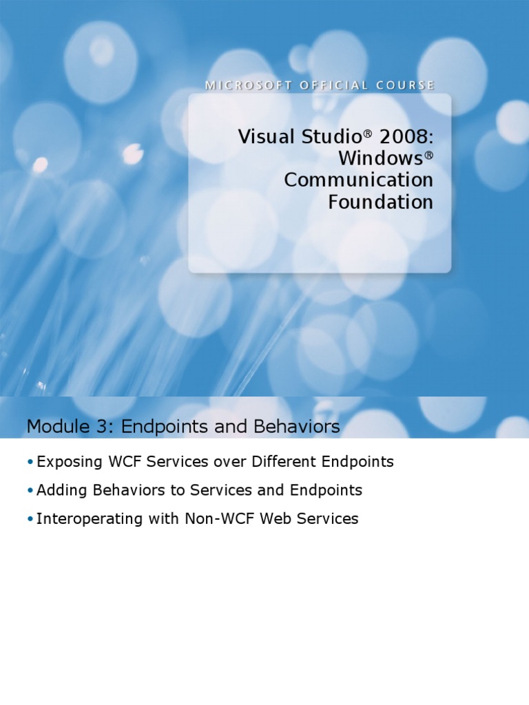 Visual Studio 2008: Windows Communication Foundation | PDF | Windows ...