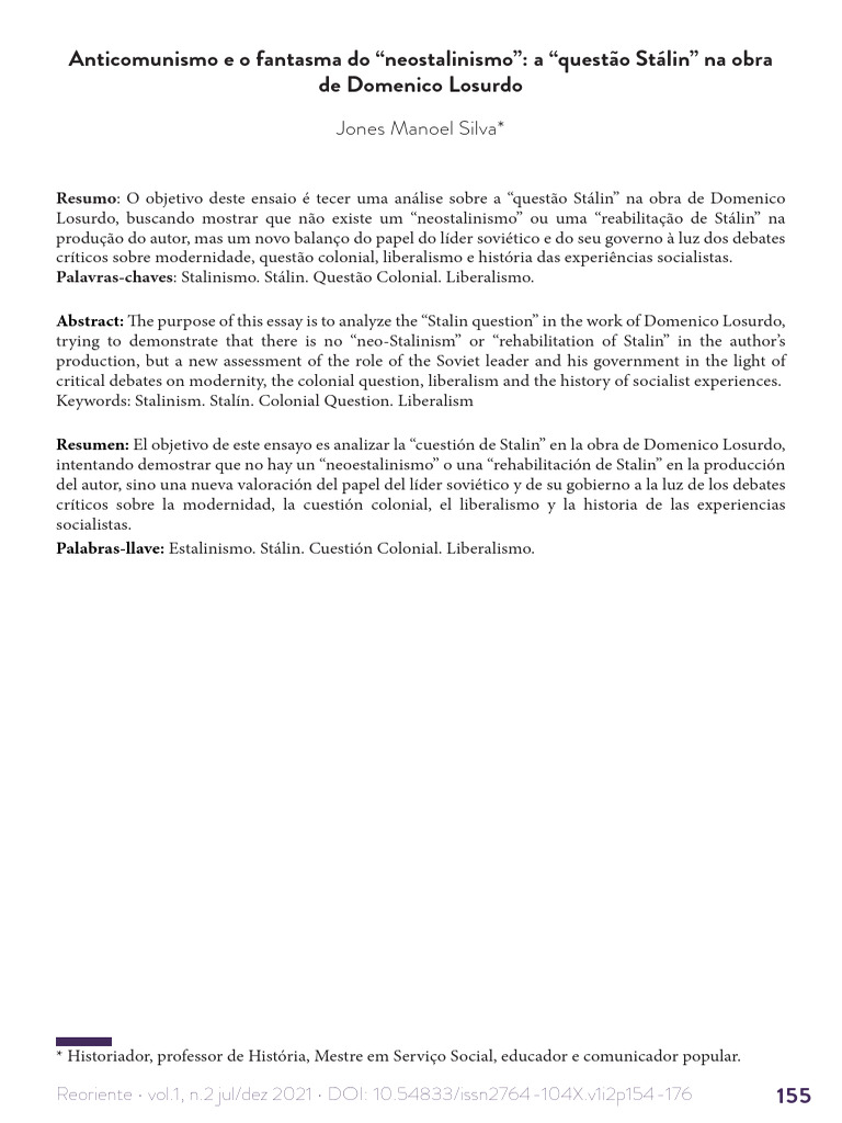 Cmartins1, Jones Manoel | PDF | Joseph Stalin | Comunismo