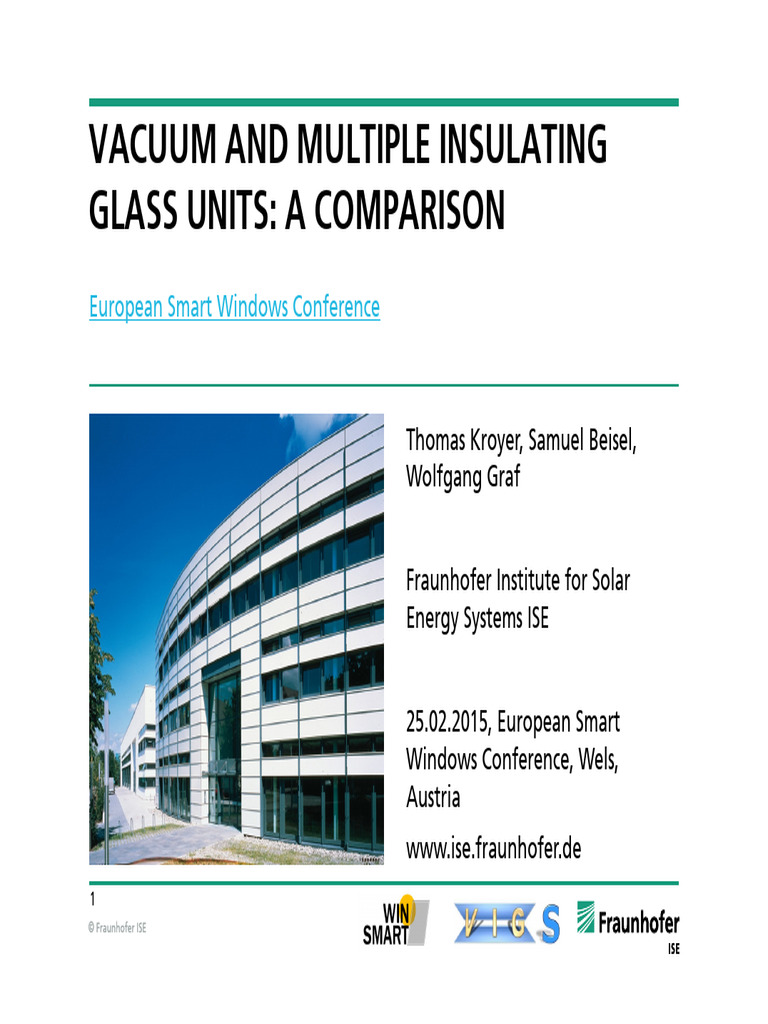 Vacuum and Multiple Insulating Glass Units | PDF | Glasses | Construction