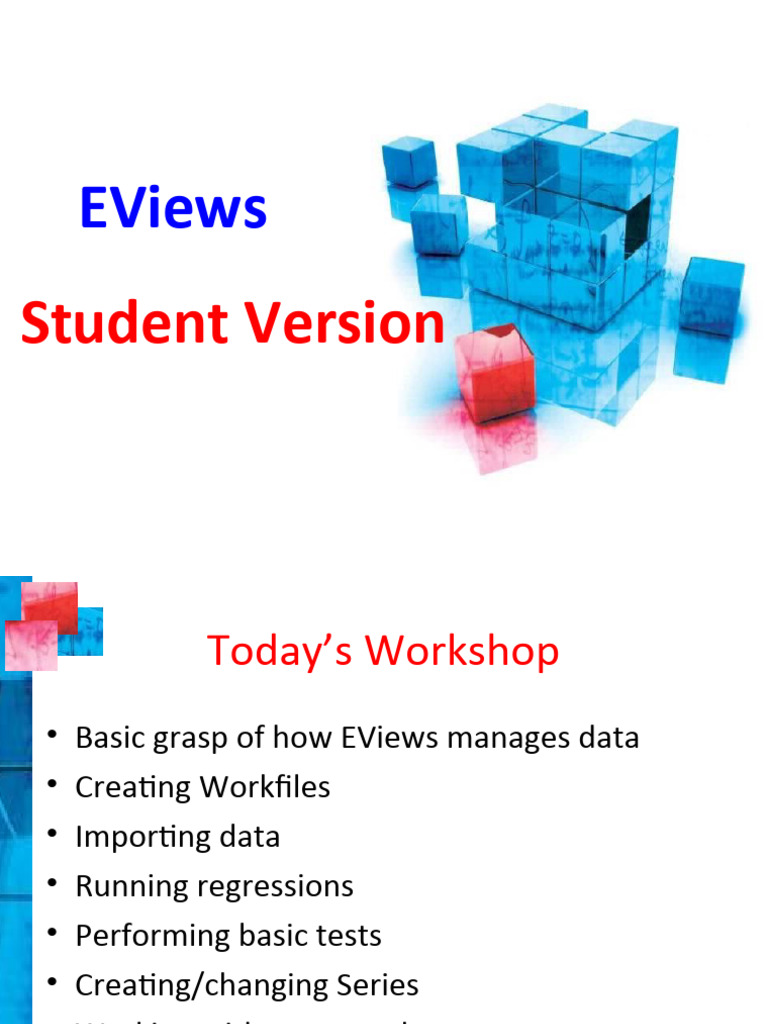 Eviews: Student Version | Download Free PDF | Regression Analysis ...