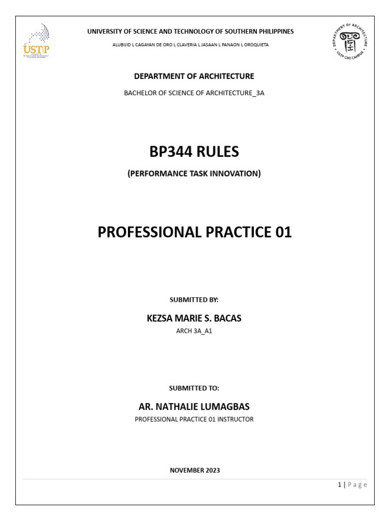 Bp344 Rules: Department of Architecture | PDF | Accessibility | Wheelchair