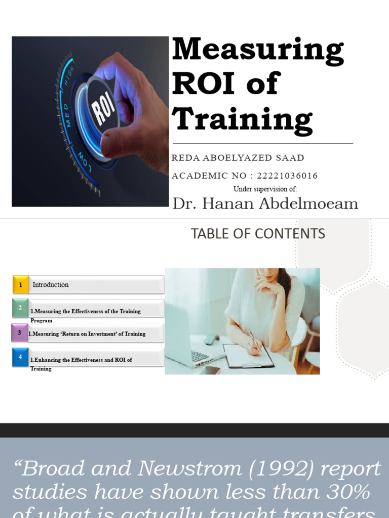 ROI Training - MBA | Download Free PDF | Return On Investment | Learning