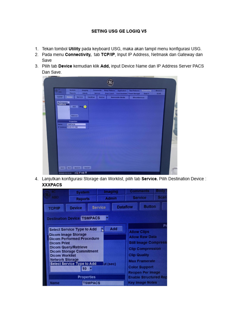 Seting Usg Ge Logiq V5 | PDF