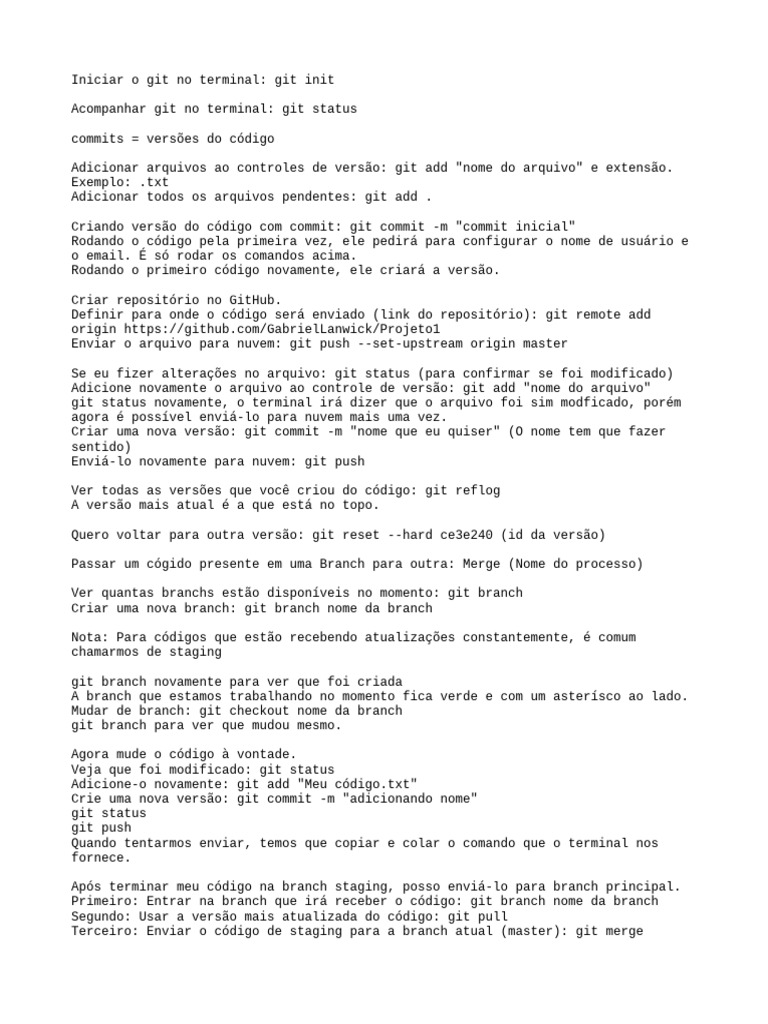 Git e GitHub | PDF | Controle de versão | Desenvolvimento de software