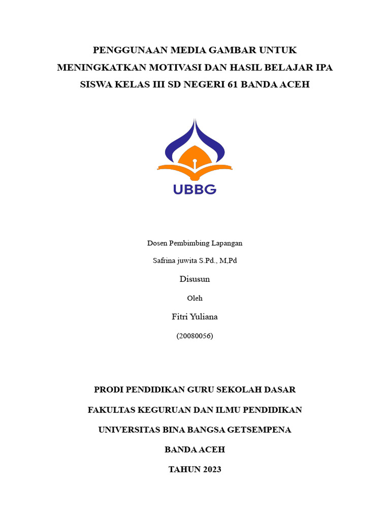 Media Gambar Tingkatkan Motivasi IPA SD 61 | PDF | Karier & Perkembangan