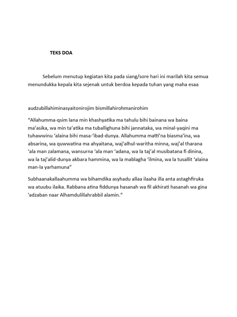 Teks Doa | PDF