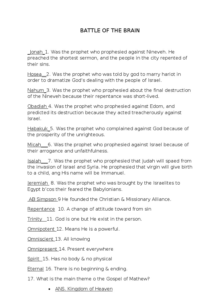 Circuit 2 Battle of The Brain | PDF | Gospel Of Matthew | Biblical Magi