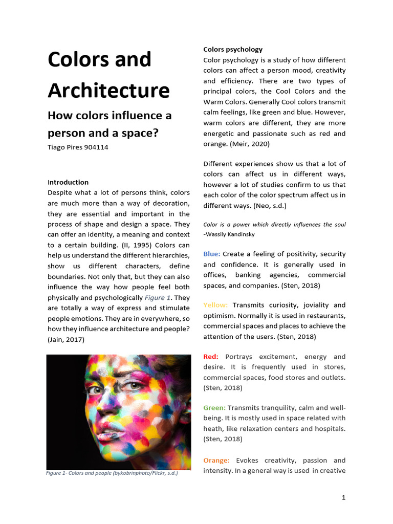 Tiago Pires 904114 Colors and Architecture | PDF | Color | Emotions Tiago Pires 904114 Colors and Architecture | PDF | Color | Emotions
