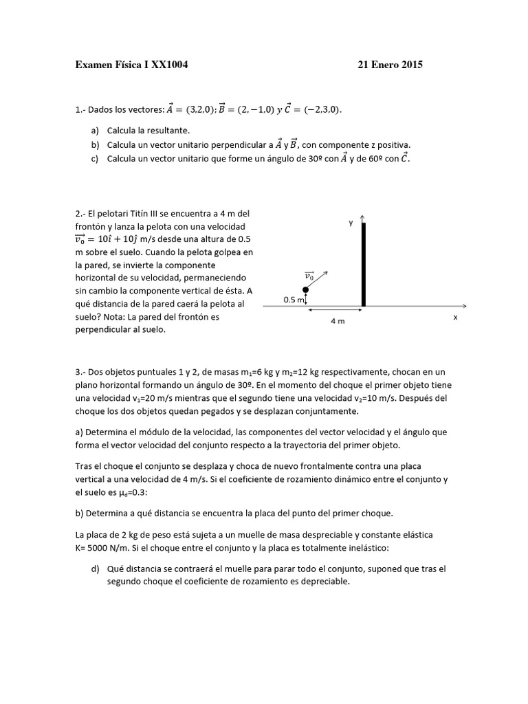 16 01 21 Examen 1004 | PDF | Velocidad | Vector Euclidiano