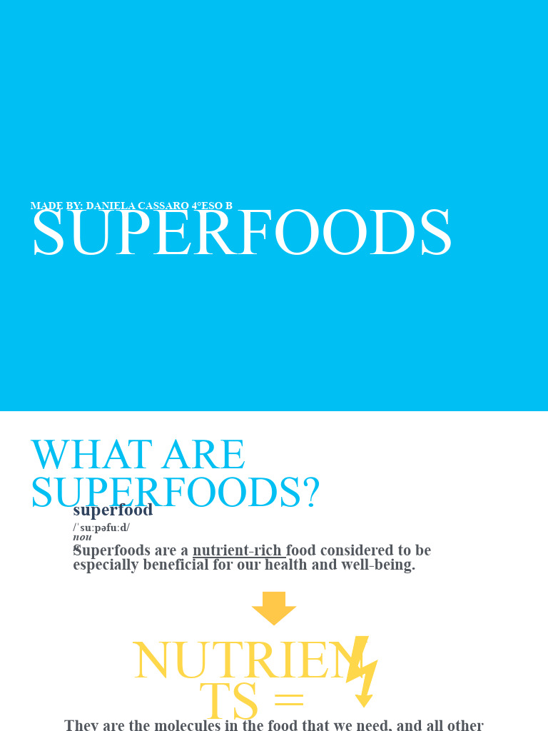 Super Foods | PDF | Nutrients | Vitamin