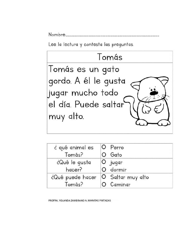 Cuentos Cortos para Lectoescritura Inicial, Con Multiple Choice y Act ...