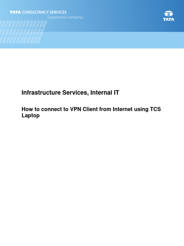 Connecting to TCS VPN Client Guide | PDF