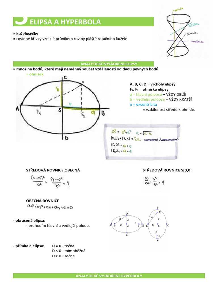 05) Elipsa A Hyperbola | PDF