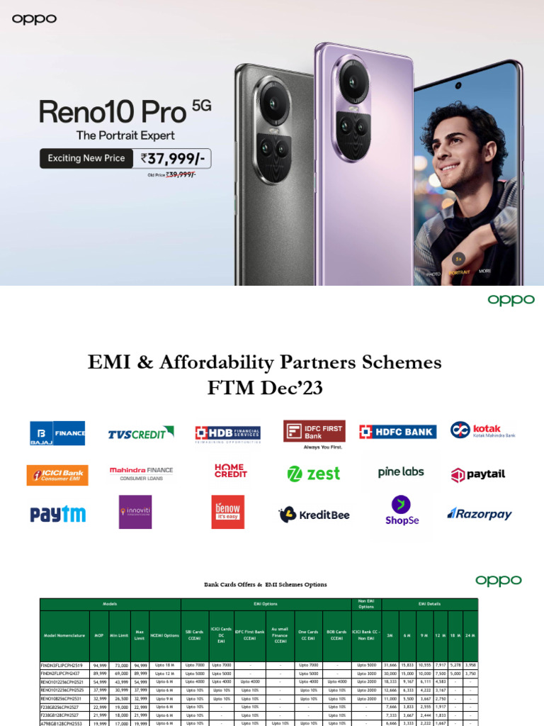 EMI Schemes & Offers Dec'2023 V1 | PDF | Credit Card | Personal Finance