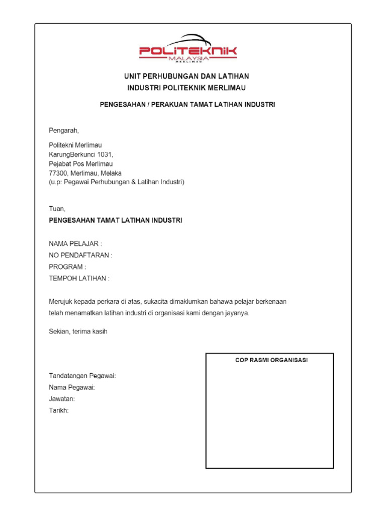 Pengesahan Tamat Li | PDF