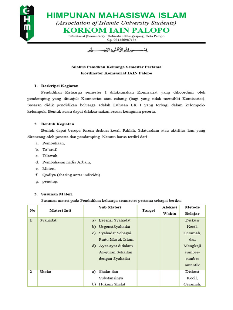 Kurikulum Pendidikan Keluarga | PDF