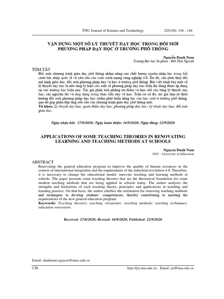 78 Nguyn Danh Nam 2020 VN DNG MT S | PDF