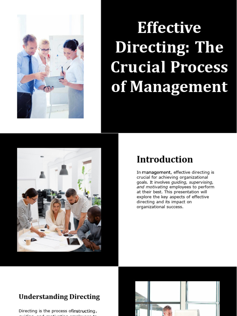 Effective Directing for Management Success | PDF | Goal ...