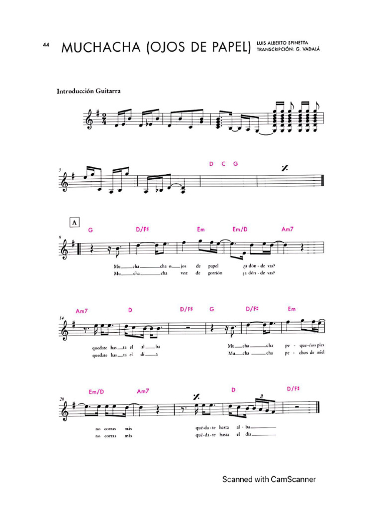 Luis Alberto Spinetta MUCHACHA | PDF