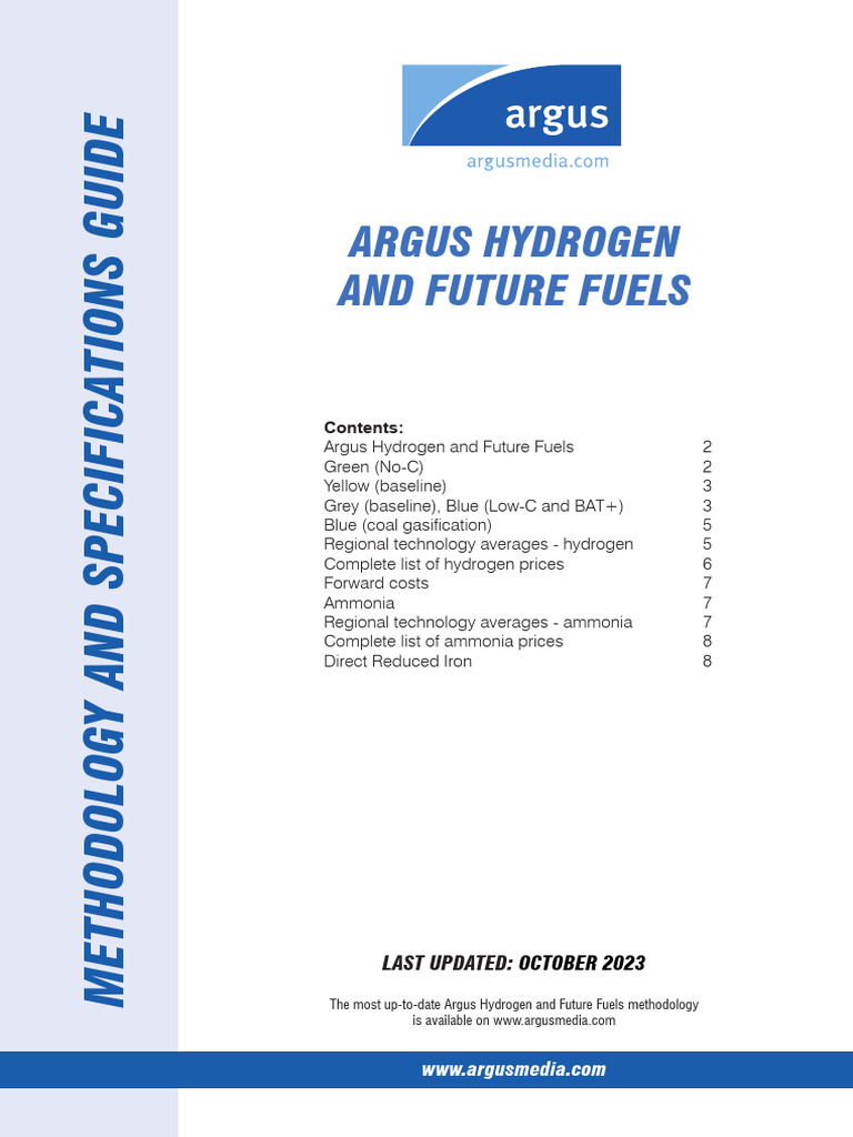 Argus Hydrogen Pricing Methodology | PDF | Wind Power | Carbon Capture ...