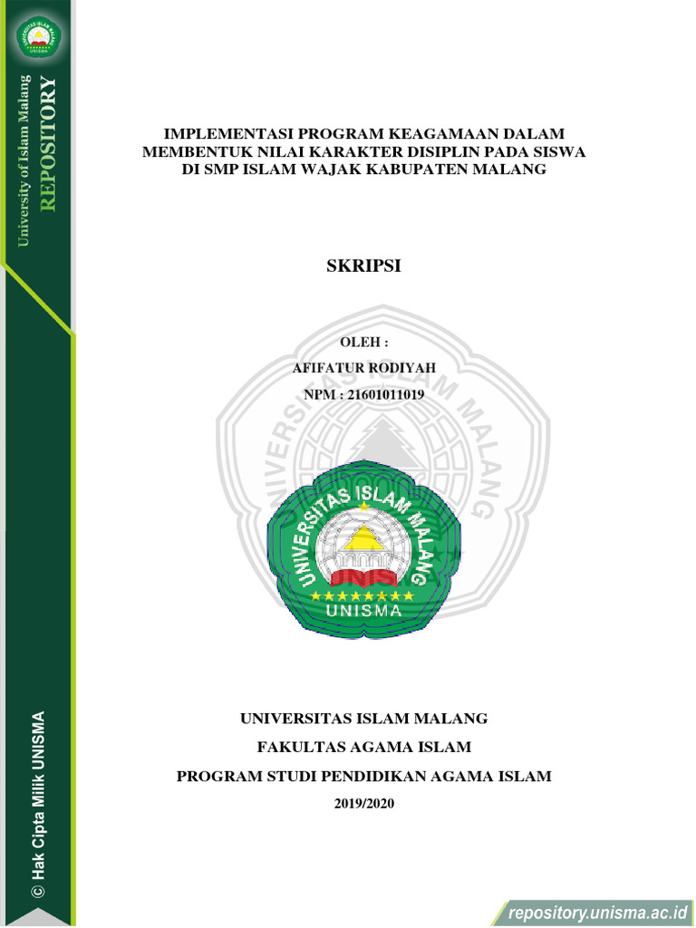 Terpisah - Afifatur Rodiyah (21601011019) Skripsi Fix | PDF