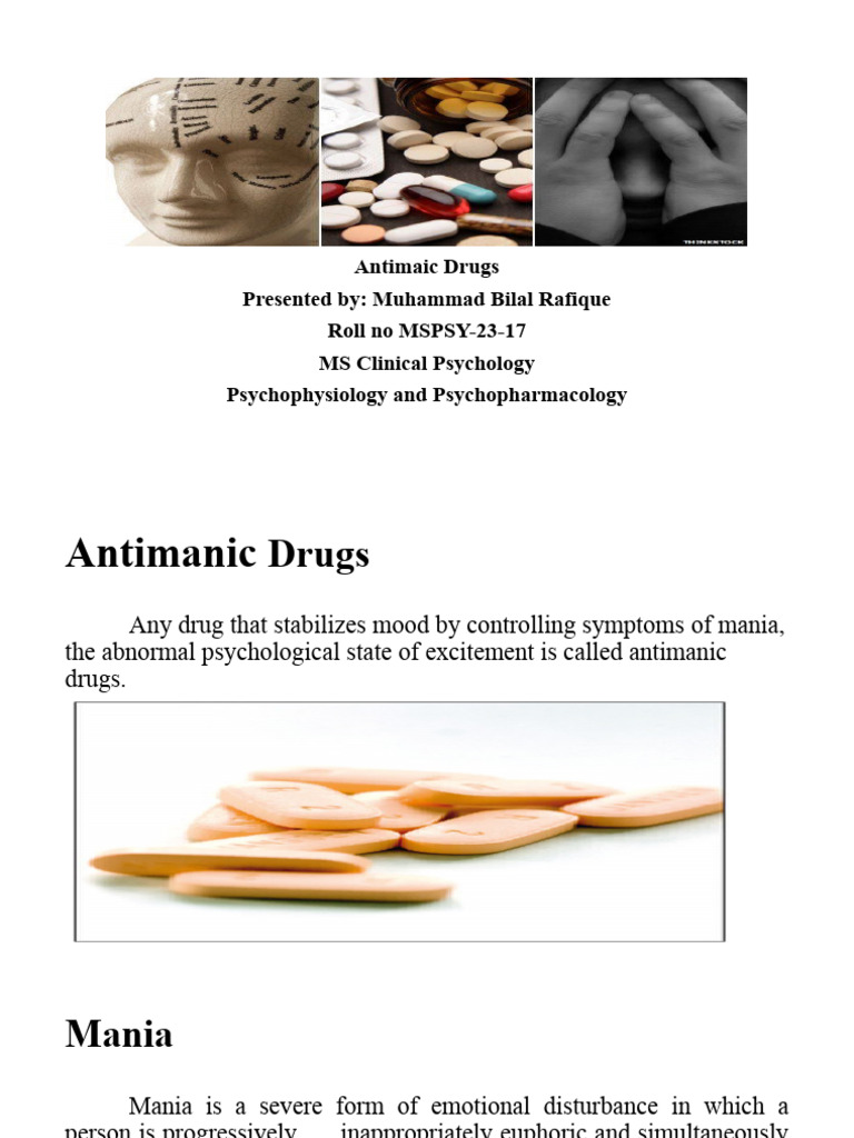 Antimanic Drugs | PDF | Mania | Bipolar Disorder