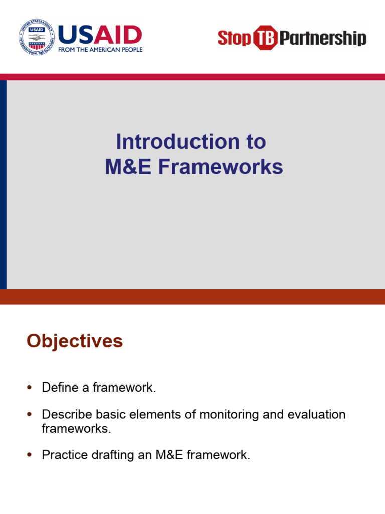 Introduction To M&E Frameworks | PDF