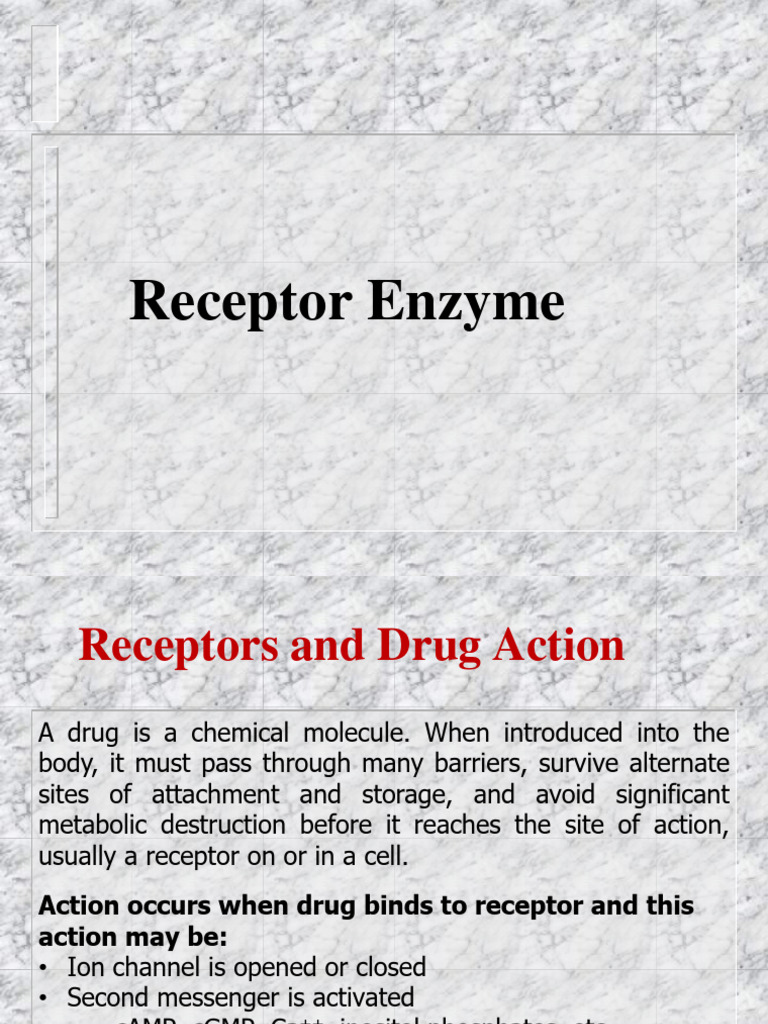 Receptor Enzyme | PDF | Receptor (Biochemistry) | Cell Signaling