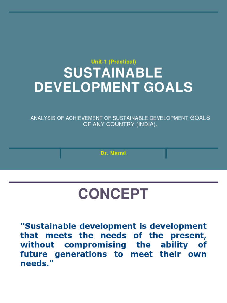 SDG of India | PDF | Sustainability | Millennium Development Goals