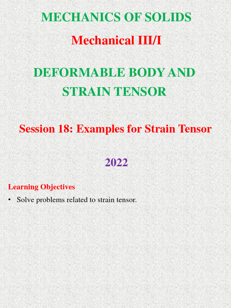 Strain Tensor Components Analysis | PDF | Materials | Linear Algebra